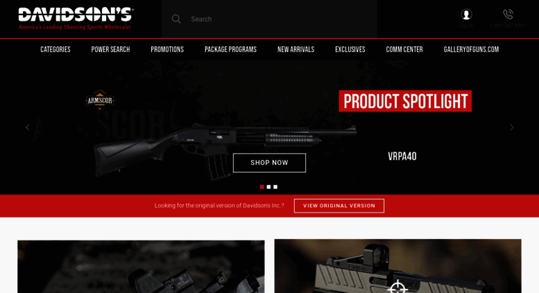 Access davidsonsinc.com. Davidson’s - davidsonsinc.com – Firearms ...