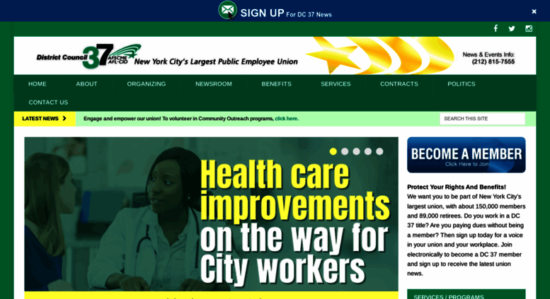 Access dc37.net. DC 37: New York City's largest municipal public ...