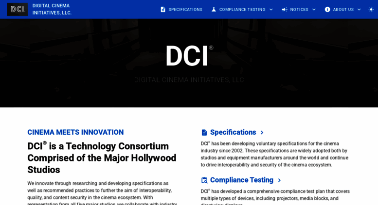 Access dcimovies.com. Digital Cinema Initiatives (DCI) - DIGITAL CINEMA ...