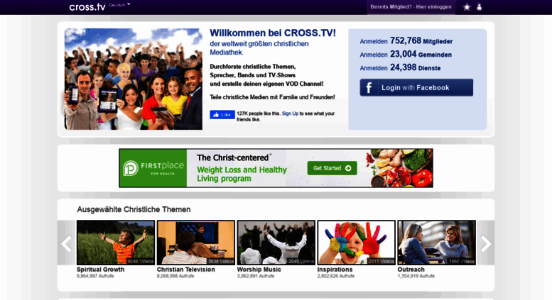 Access de.cross.tv. www.cross.tv - die globale Social Media Community ...