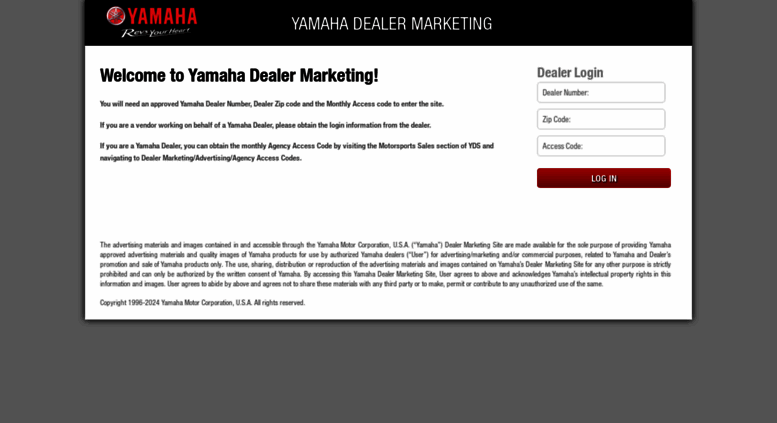 Access dealermarketing.yamahamotorsports.com. Yamaha Dealer Marketing ...