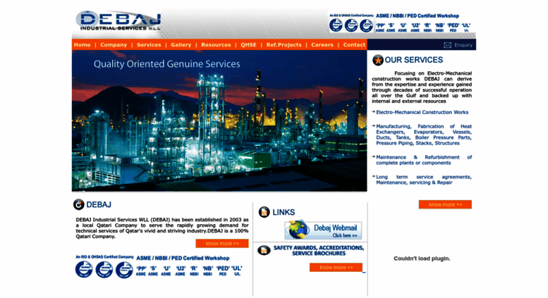 Access debaj.com.qa. -:| D E B A J Industrial Services