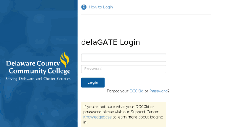 Access delagate.dccc.edu. delaGATE - Delaware County Community College ...