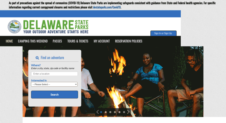 Access delawarestateparks.reserveamerica.com. Campgrounds and Camping ...