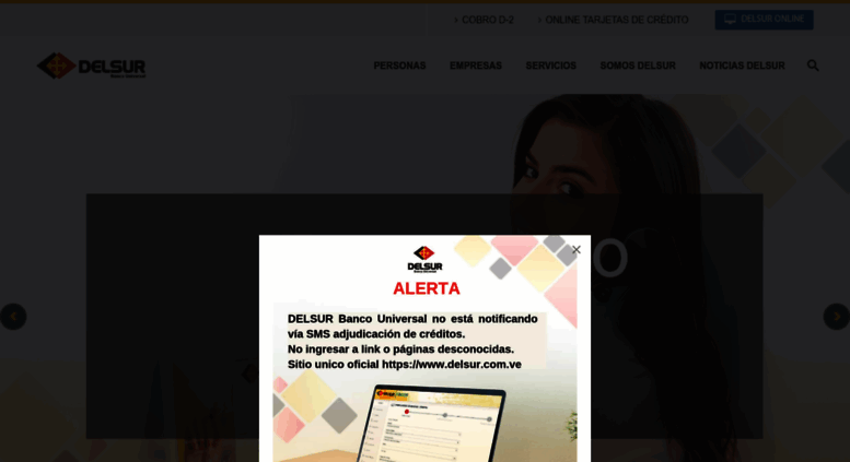 Access delsur.com.ve. DELSUR - Banco Universal