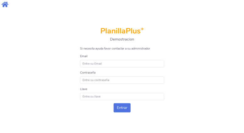 Access demo.planillaplus.com. PlanillaPlus