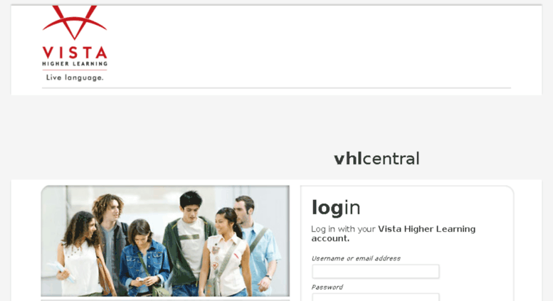 Access demo.vhlcentral.com. VHL Central | Log in to your Vista Higher ...