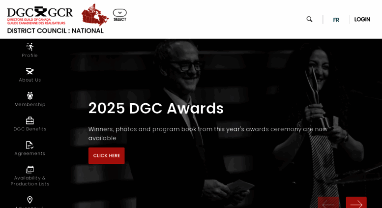 Access dgc.ca. National » Directors Guild of Canada