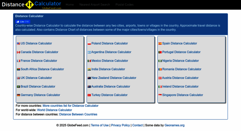 Access distancecalculator.globefeed.com. Distance Calculator, Distance ...