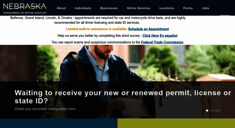 Access dmv.nebraska.gov. Welcome | Nebraska Department of Motor Vehicles