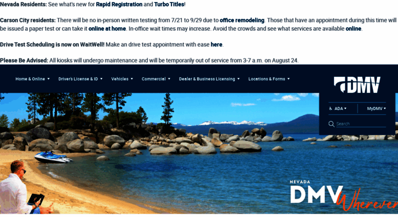 Access dmvnv.com. Official Nevada Department of Motor Vehicles Website ...