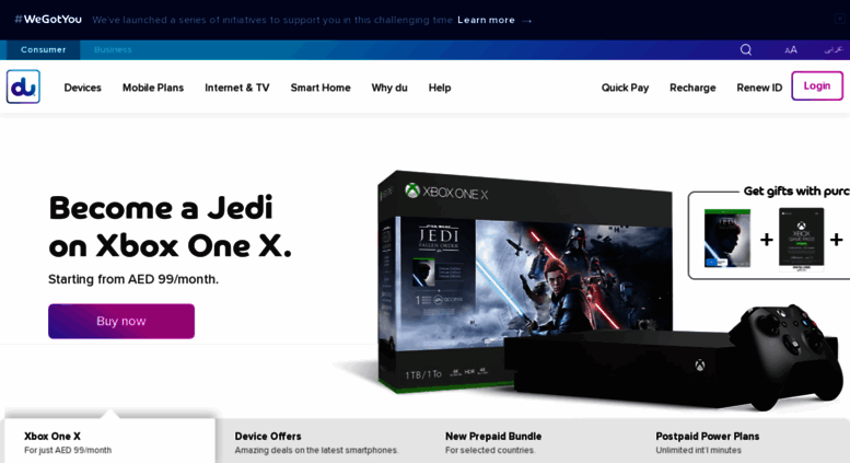 Access du.ae. Mobile Plans, Home Internet & TV packages and much more! | du