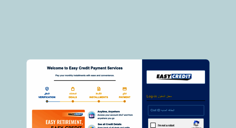 Access easycredit.xcite.com. Easycredit | Pay Alghanim EasyCredit ...