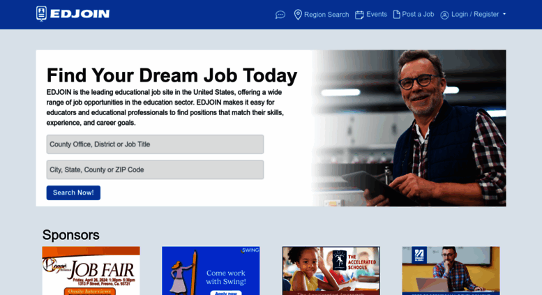 Access edjoin.com. EDJOIN - The Nation's #1 Education Job Board