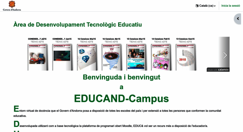 Access educand.ad. Àrea de Desenvolupament Tecnològic Educatiu