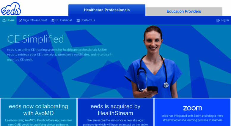 Access eeds.com. eeds - Services for Healthcare Professionals