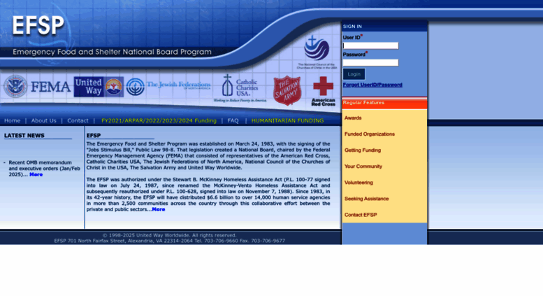 Access efsp.unitedway.org. EFSP Website