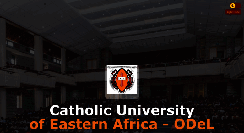 Access elearning.cuea.edu. CUEA ODeL: Log in to the site