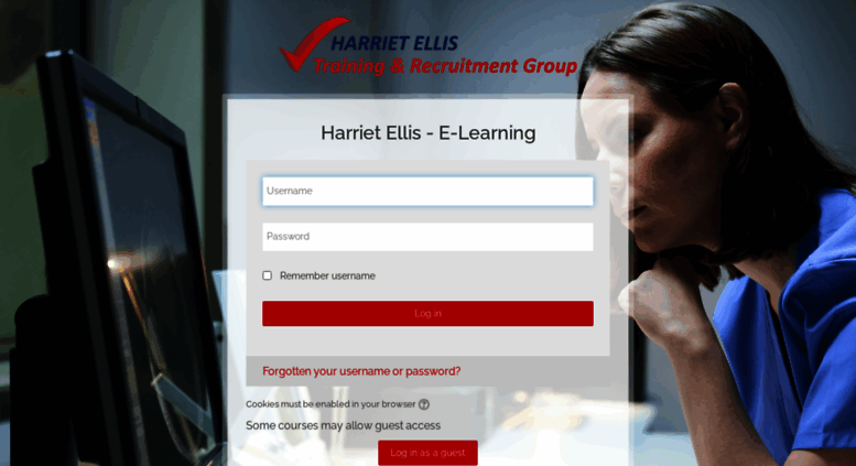 Access elearning.harrietellis.com. Harriet Ellis - E-Learning: Log in ...