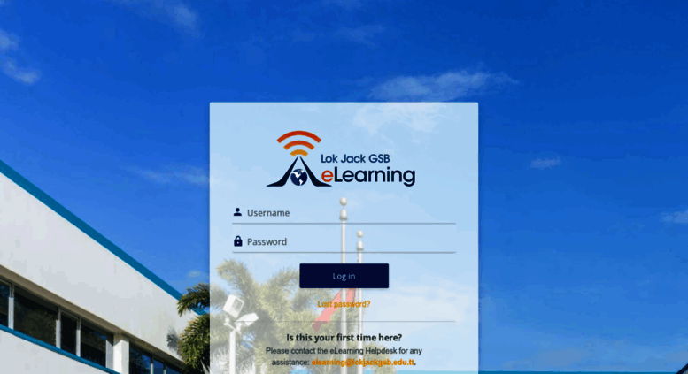 Access elearning.lokjackgsb.edu.tt. Lok Jack eLearning: Login to the site