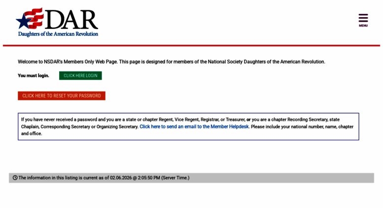 Access emembership.dar.org. Daughters of the American Revolution ...