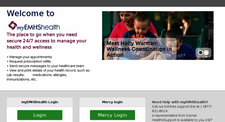 Access emhs.iqhealth.com. Cerner Health - Sign In