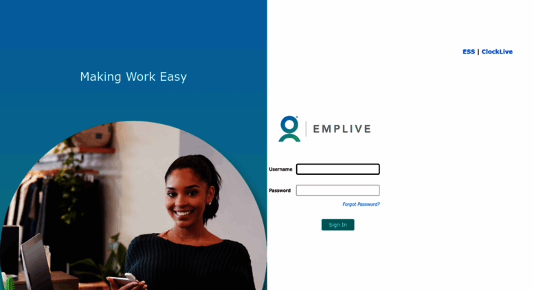 Access emplivecloud.com. EmpLive