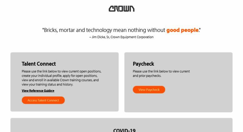 Access employee.crown.com. Employee.crown