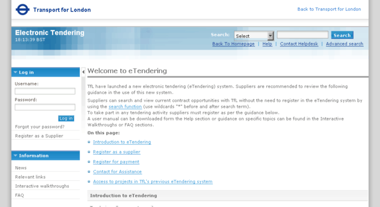 Access eprocurement.tfl.gov.uk. Transport for London - Welcome to ...