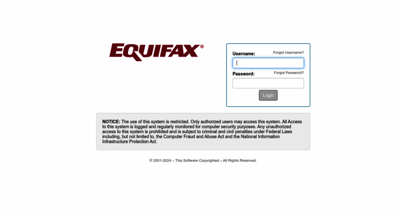 Equifax Login