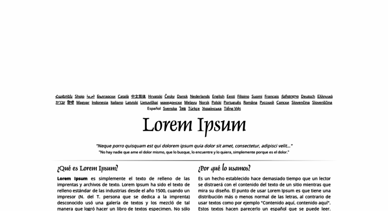 Access es.lipsum.com. Lorem Ipsum - All the facts - Lipsum generator
