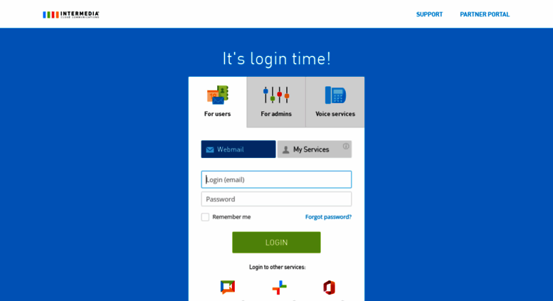 Access exchange.intermedia.net. Intermedia Customer Login