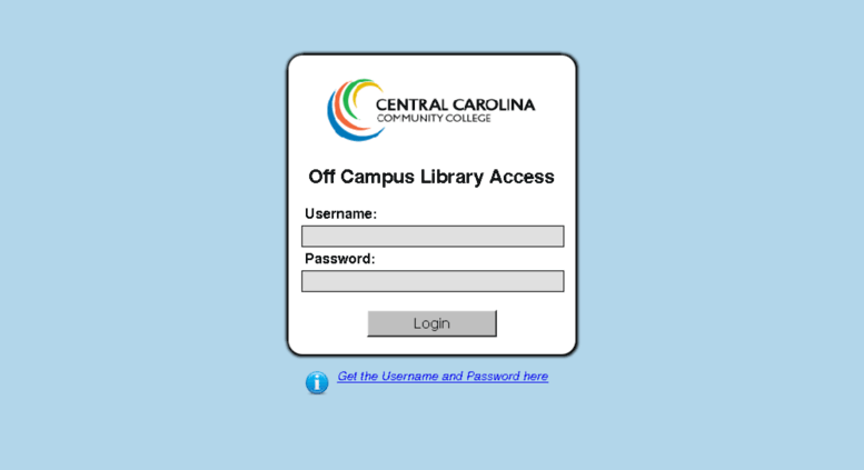 Access ezproxy.cccc.edu. CCCC Library Proxy Login