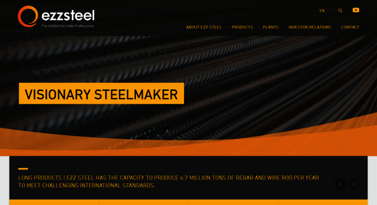 Access ezzsteel.com. Ezz Steel