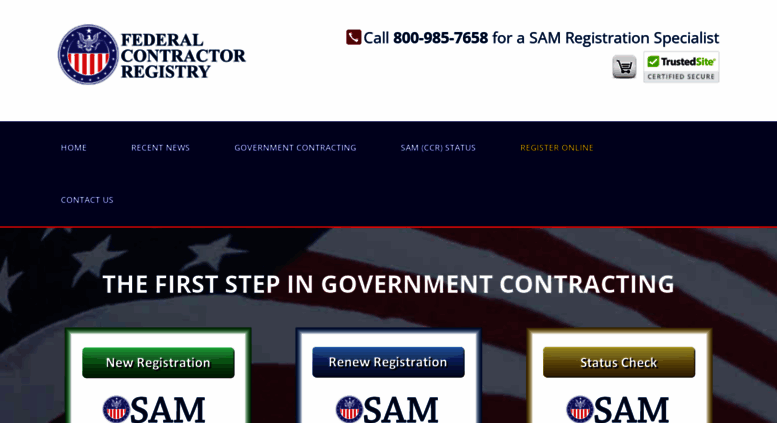 Access federalcontractorregistry.com. SAM Registration, SAM.gov ...