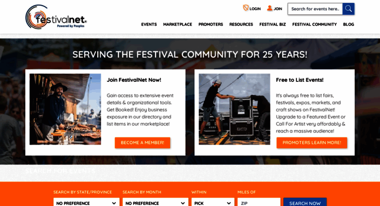 Access festivalnet.com. Fairs & Festivals | Art & Craft Shows | FestivalNet