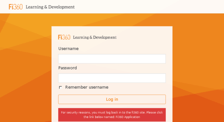 Access fi360.mrooms.net. Fi360 - Learning & Development: Log in to the site