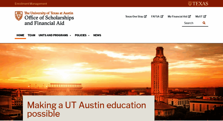 Access finaid.utexas.edu. About - Office of Scholarships and Financial ...