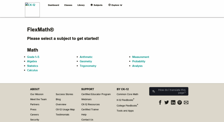 Access flexmath.ck12.org. FlexMath | CK-12 Foundation