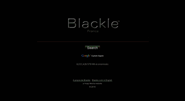 Access fr.blackle.com. Blackle - France