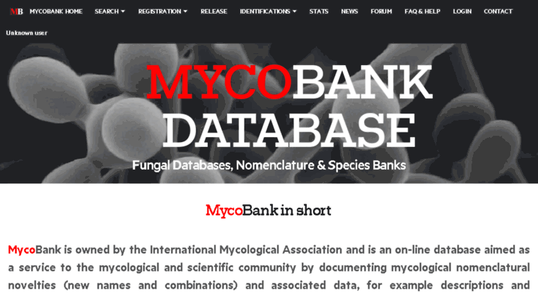 Access fr.mycobank.org. MycoBank Database