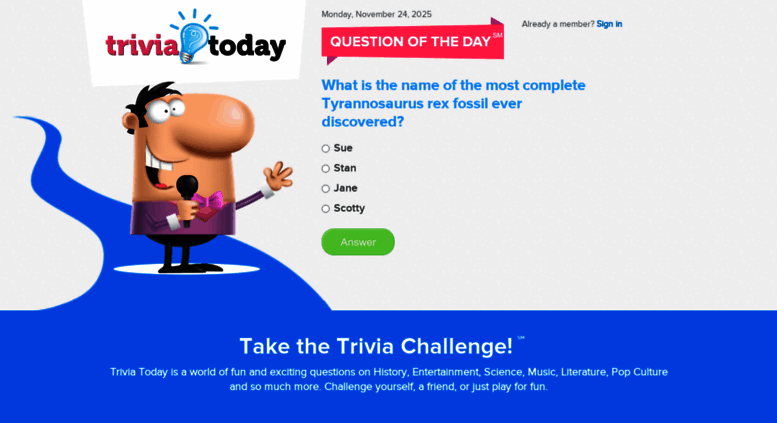 Access freecoupons2.triviatoday.com. Trivia Today