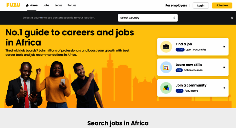 Access fuzu.com. Jobs in Kenya - Latest Vacancies & Career Tips | Fuzu