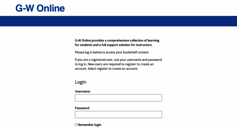 Access g-wonlinetextbooks.com. G-W Online Textbooks Home