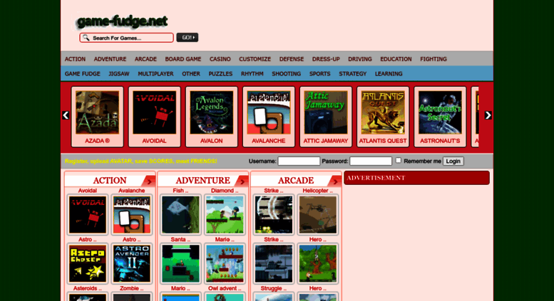 Access game-fudge.net. Game Fudge - Online Fudge Games