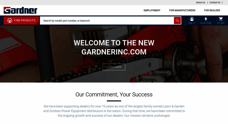 Access gardnerinc.com. Home page - Gardner