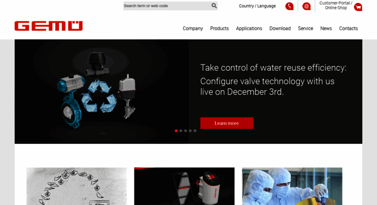 Access gemu-group.com. Home