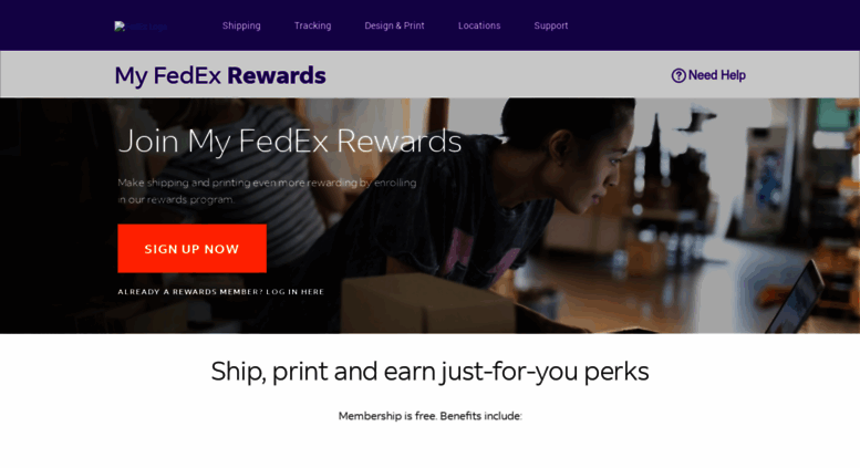 Access getrewards.fedex.com. My FedEx Rewards for US Customers