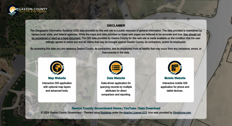 Access gis.gastongov.com. Gaston County Geographical Information System
