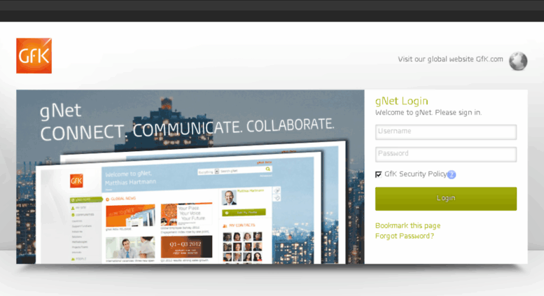 Access gnetx.gfk.com. gNet Login